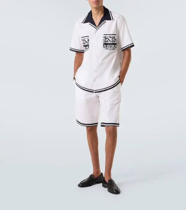 Dolce & Gabbana Majolica Cotton Shorts