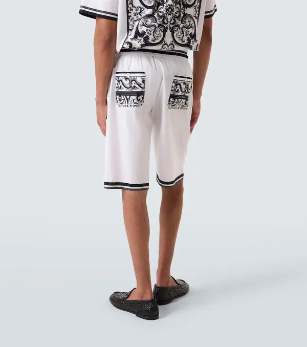 Dolce & Gabbana Majolica Cotton Shorts