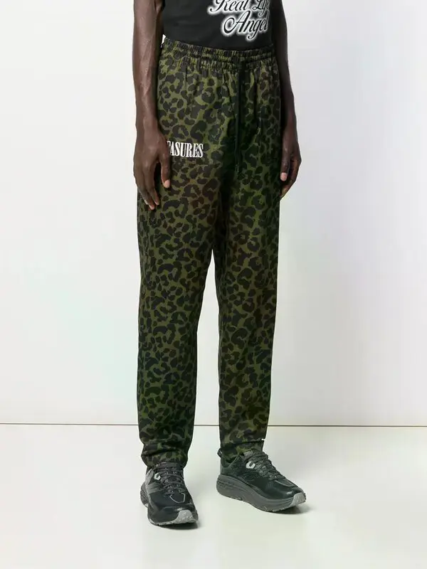 PLEASURES Leopard Print Drawstring Trousers