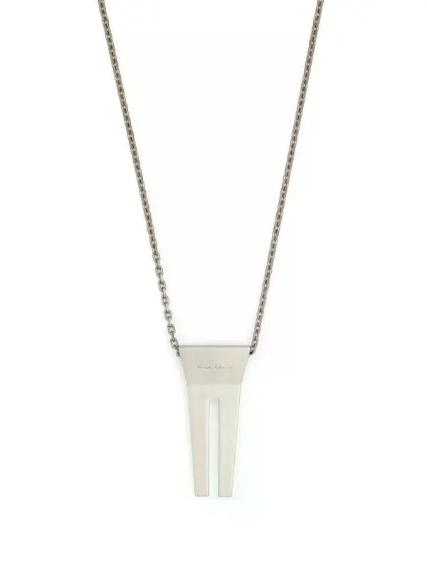 Rick Owens Open-trunk Pendant Necklace - Silver