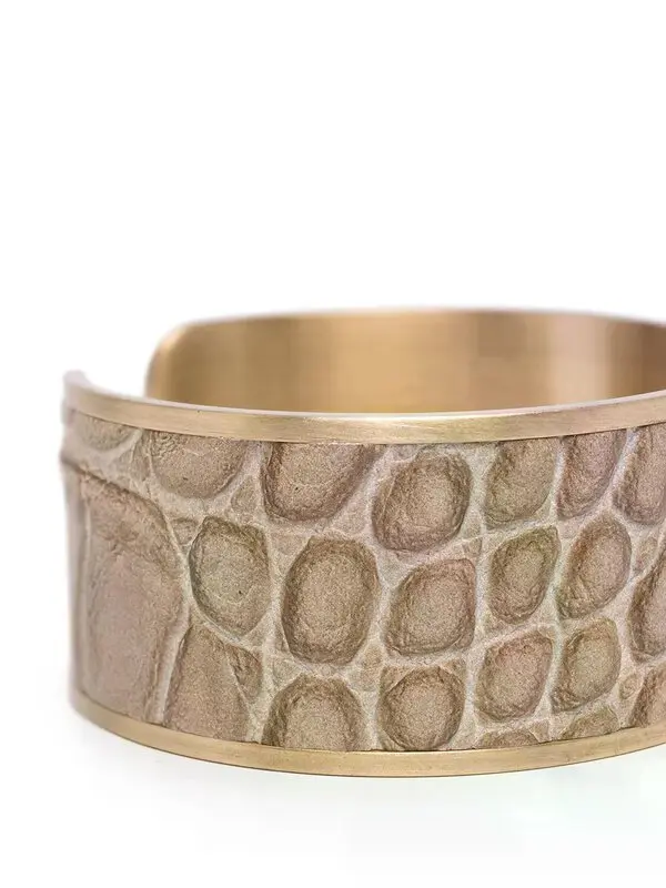 PINETTI Crocodile-embossed Napkin Ring