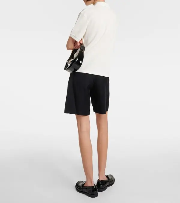 Miu Miu Cotton Pique Polo Shirt With Logo Detail - White