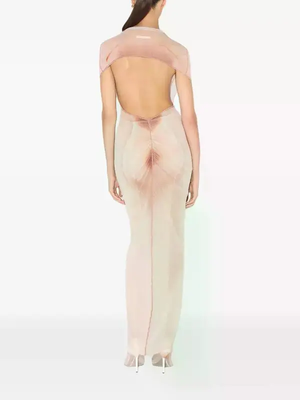JEAN PAUL GAULTIER Silhouette Print Maxi Dress