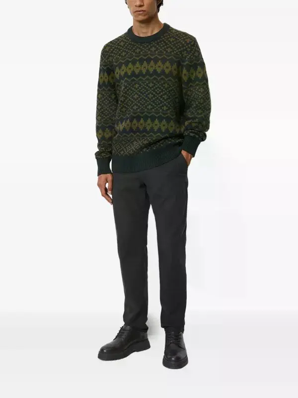 Marc O'polo Geometric Motif Crew Neck Sweater