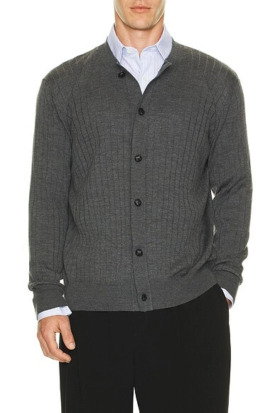 Bottega Veneta Wool Rib Cardigan