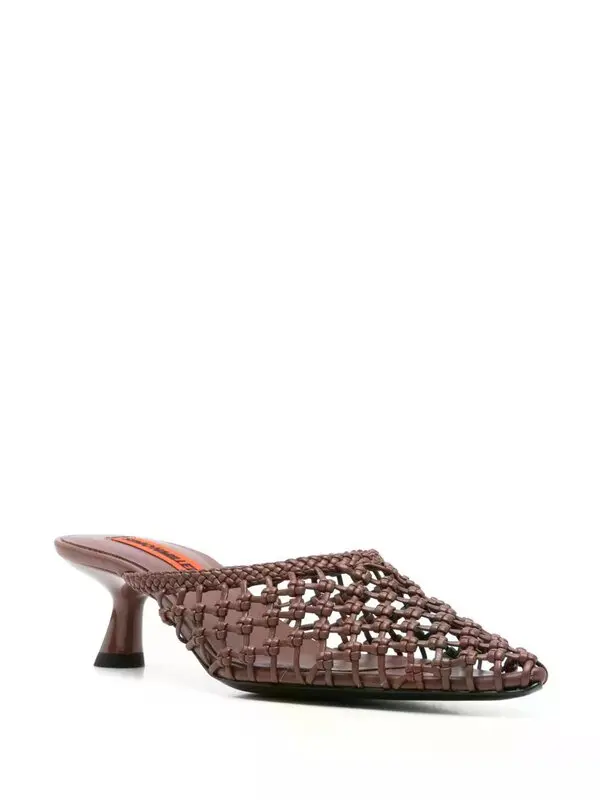 SIMONMILLER 60mm Knotted Mules - Brown
