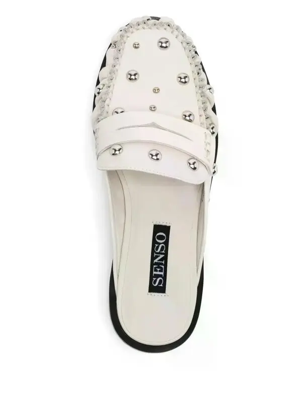 Senso Chase" Mules With Stud Detailing - Neutrals