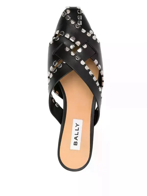 Bally Embellished Leather Mules