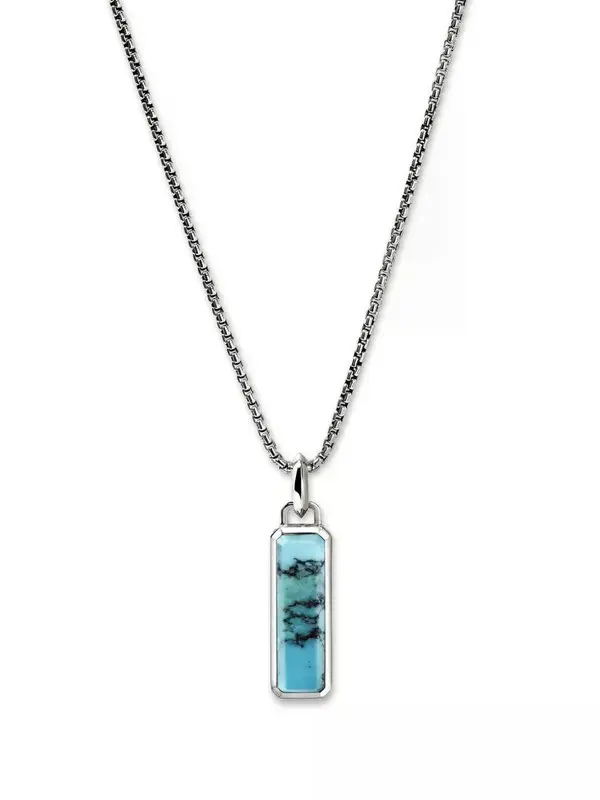 John Hardy Turquoise Talisman Necklace - Silver