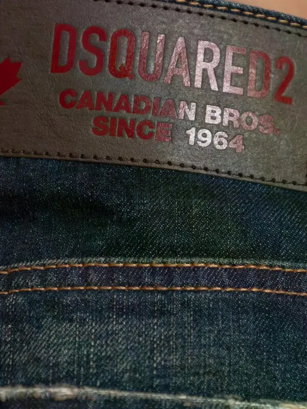 Dsquared2 Wide Leg Faded Jeans