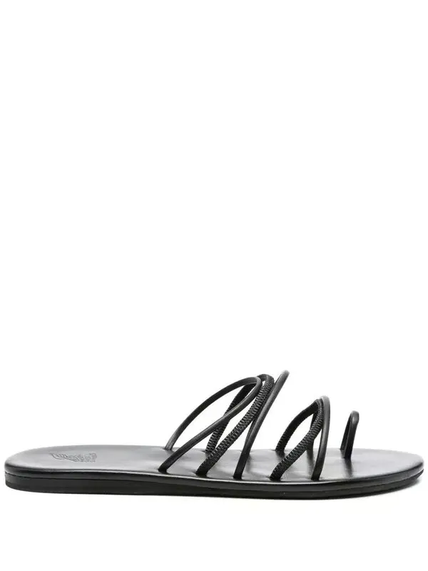ANCIENT GREEK SANDALS Multi-strap Leather Flat Sandals
