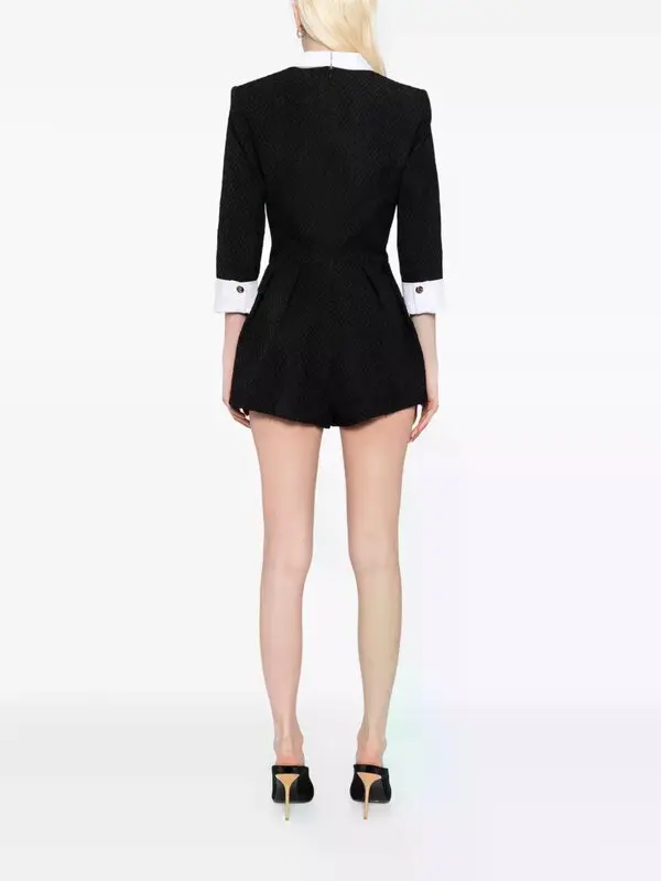 Elisabetta Franchi Herringbone Tweed Playsuit