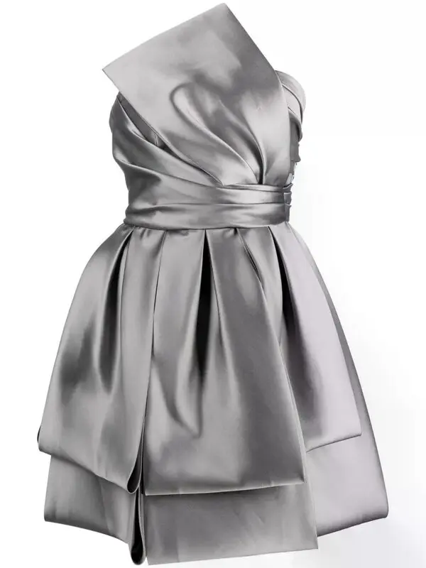 Alberta Ferretti Off-shoulder Minidress - Grey