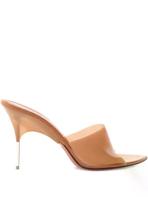 Amina Muaddi 95mm Alexa Stiletto Mules - Neutrals