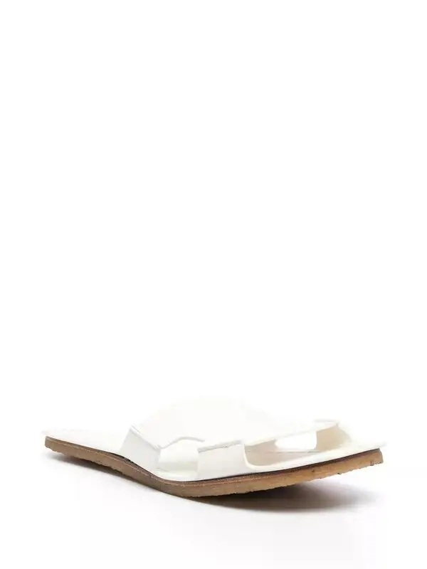 THE ROW Cut-out Faux-leather Flat Sandals