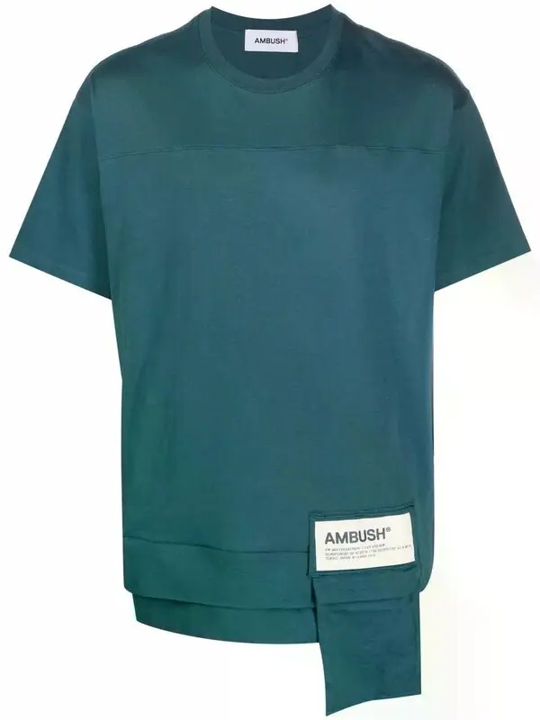 AMBUSH Waist Pocket Logo-print T-shirt - Blue