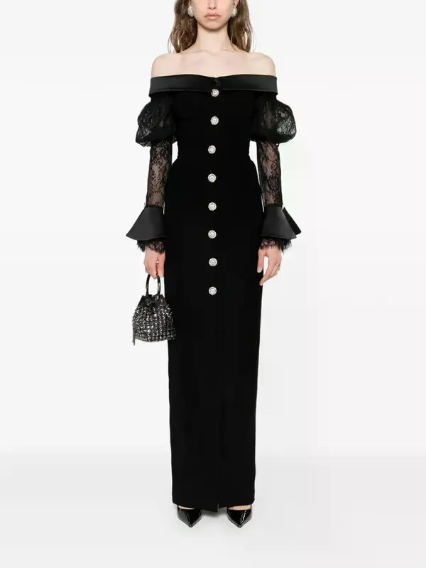 SILK LOVE & LACE Andrea Dress - Black