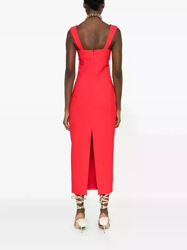 SILK LOVE & LACE Theodora Sweetheart Neck Sleeveless Dress - Red