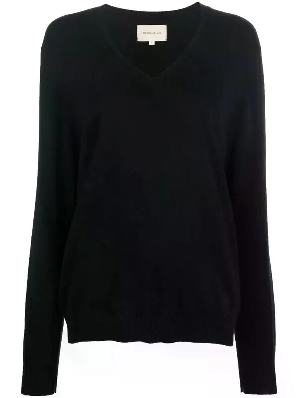 Loulou De Saison Cashmere V-neck Sweater - Black