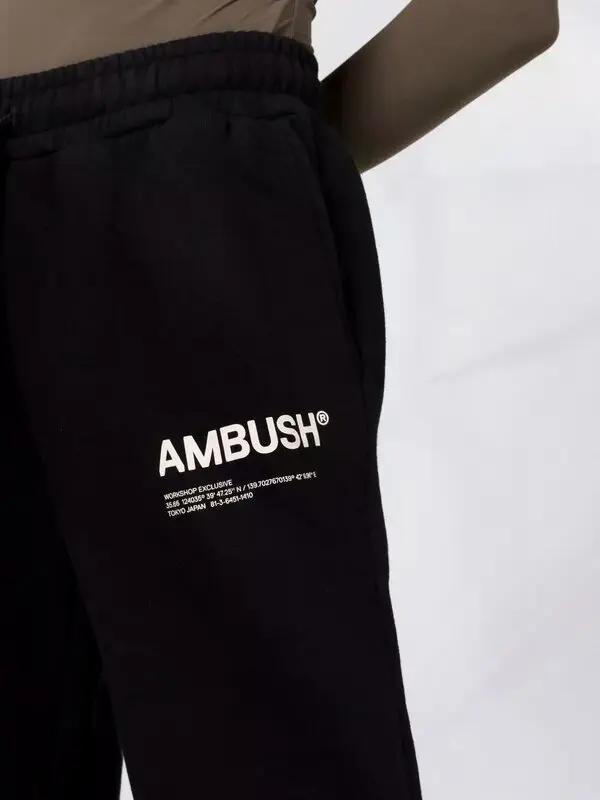 AMBUSH Logo Print Fleece Track Pants