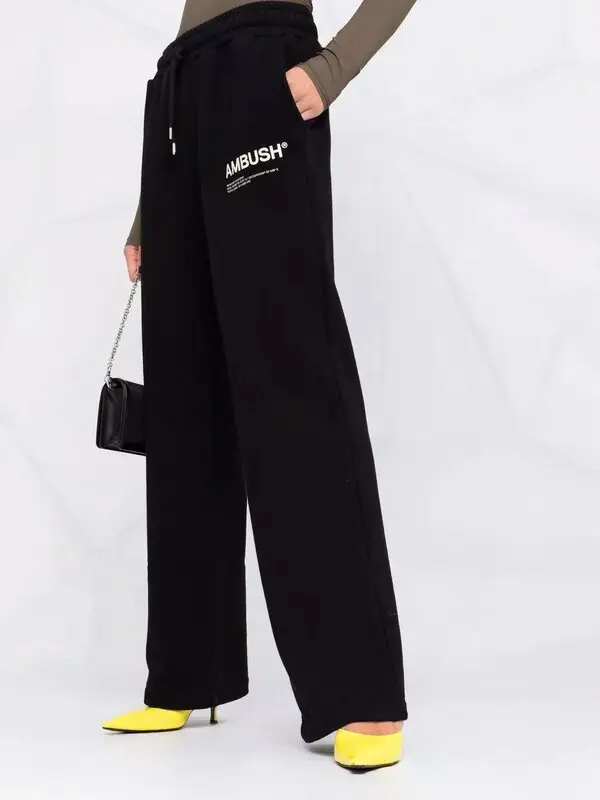 AMBUSH Logo Print Fleece Track Pants