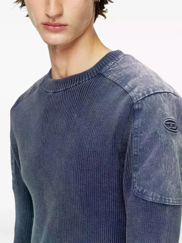 DIESEL® K-martin Panelled Ribbed Jumper