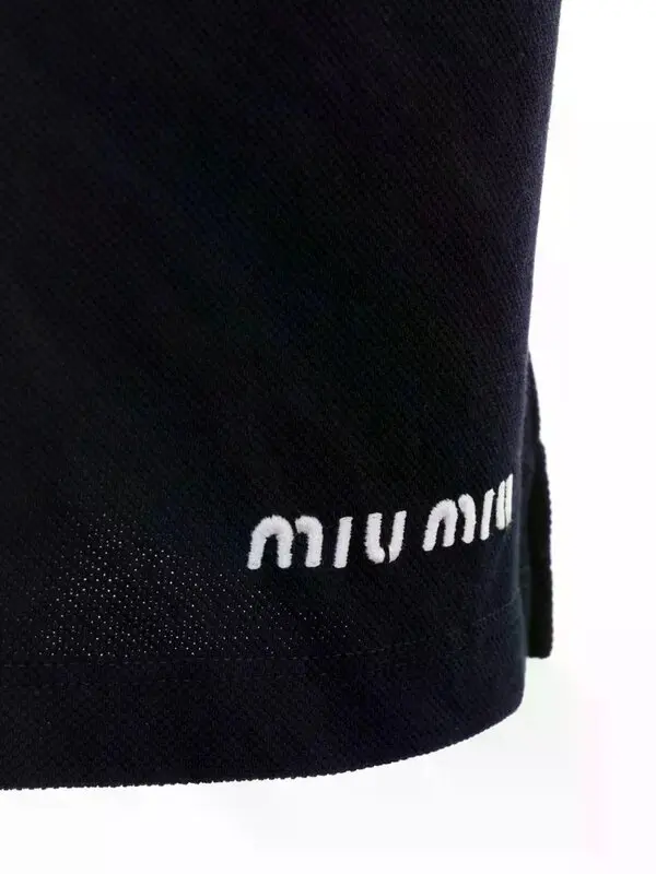 Miu Miu Embroidered Straight Leg Shorts