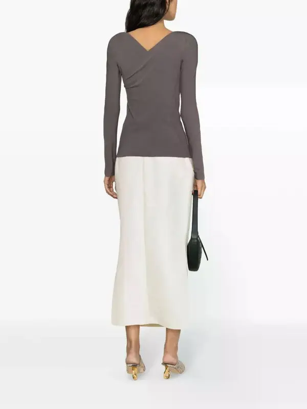 Fabiana Filippi Asymmetric Neck Layered Blouse