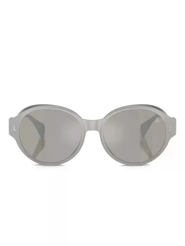 Moncler Oval Frame Sunglasses - Silver