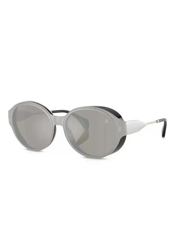 Moncler Oval Frame Sunglasses - Silver
