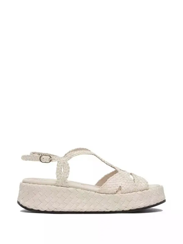 TONI PONS 95mm Interwoven Leather Platform Sandals