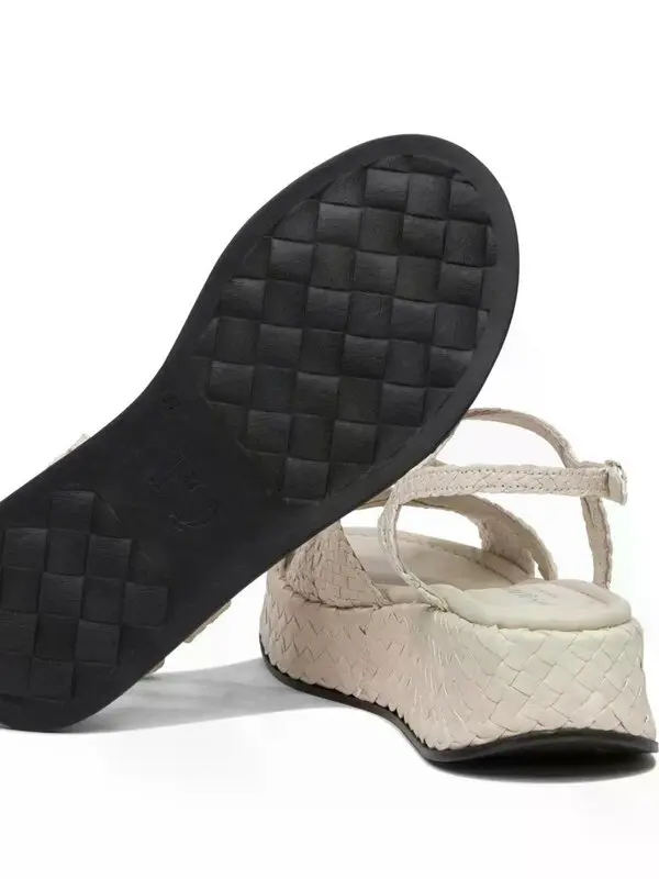TONI PONS 95mm Interwoven Leather Platform Sandals