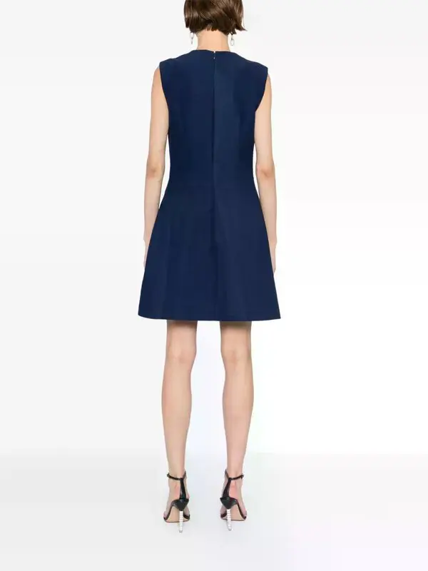 Elie Saab Bow Detail Navy Mini Dress