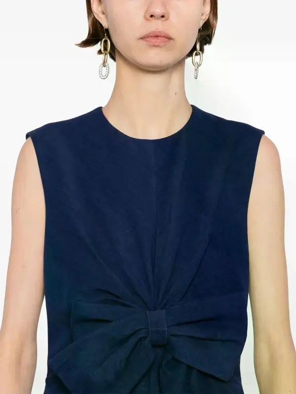 Elie Saab Bow Detail Navy Mini Dress