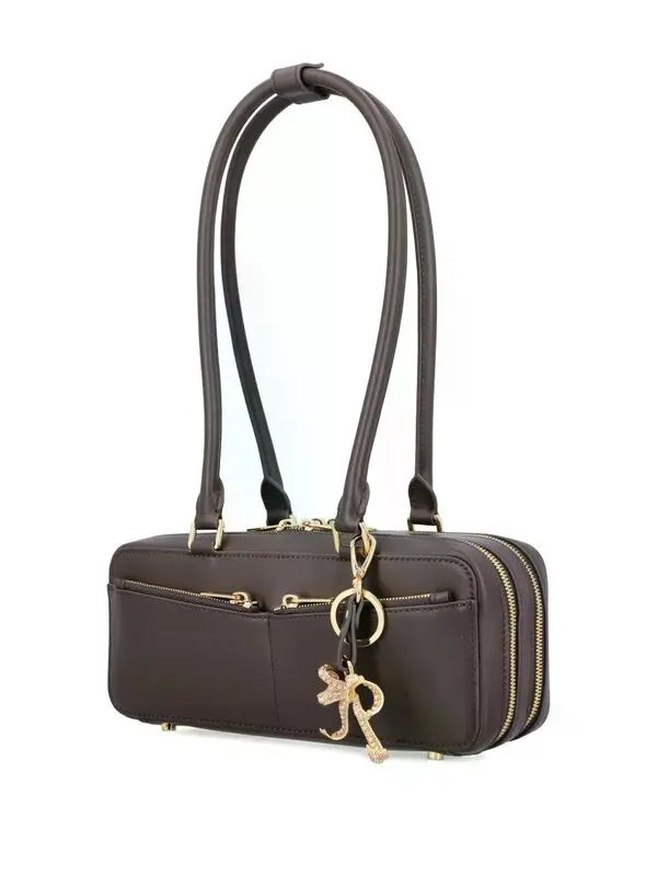 SELF-PORTRAIT Leather Handbag With Gold-tone Charm