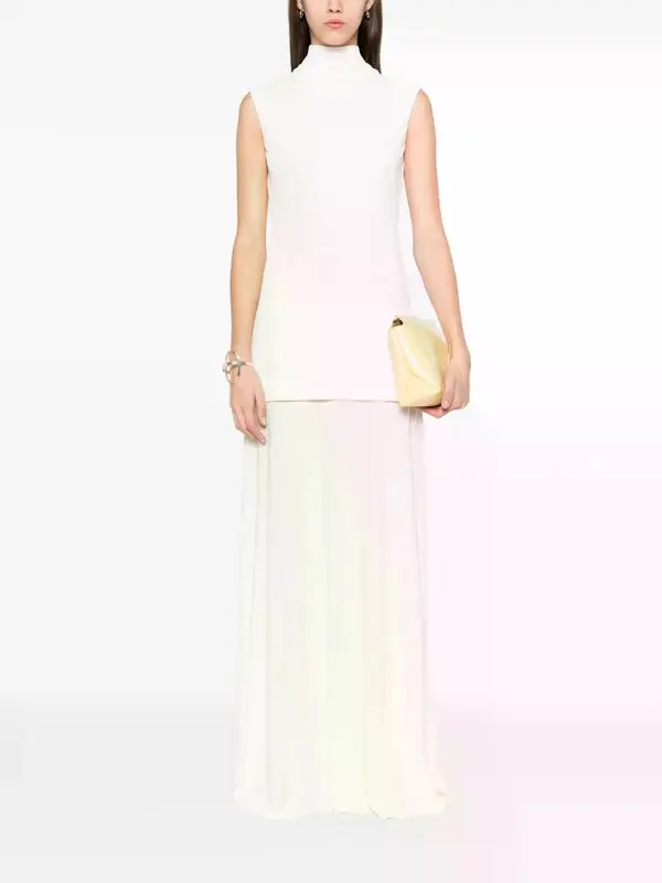 JIL SANDER Crepe Maxi Dress - Neutrals