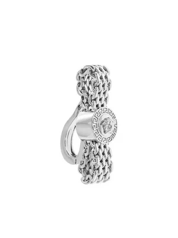 Versace Medusa Chain Earring - Silver