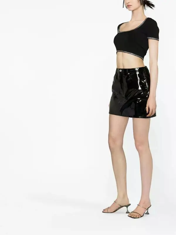 Alexander Wang Scoop-neck Cropped T-shirt