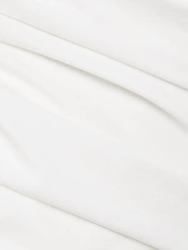Proenza Schouler Strapless Gathered Cotton-blend Poplin Top - Neutrals