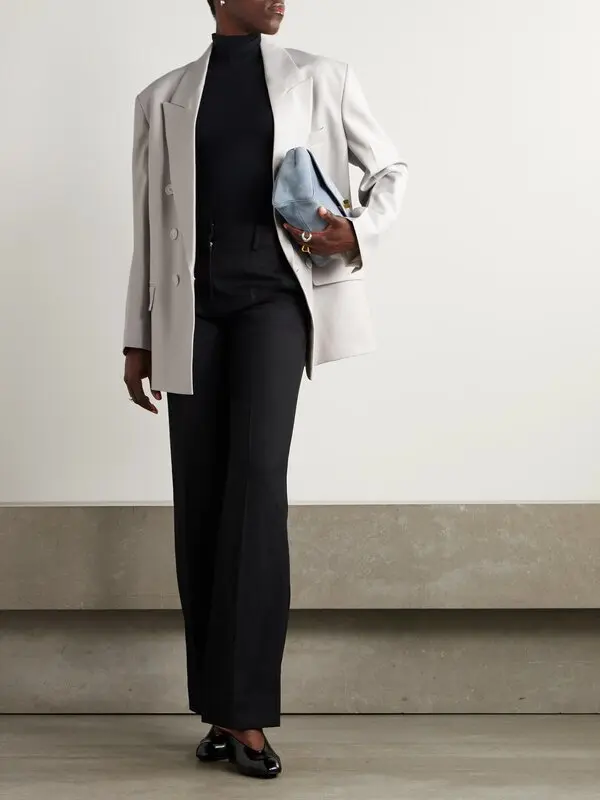 Victoria Beckham Double-breasted Twill Blazer