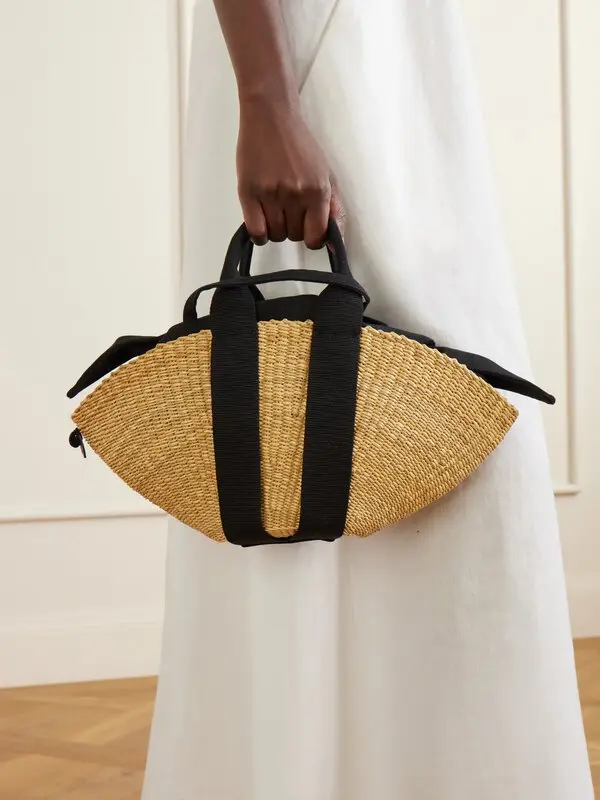 Muuñ Sophie Mini Woven Straw Tote - Brown