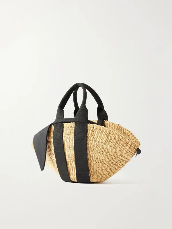 Muuñ Sophie Mini Woven Straw Tote - Brown