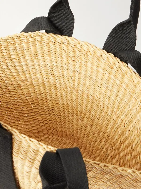 Muuñ Sophie Mini Woven Straw Tote - Brown