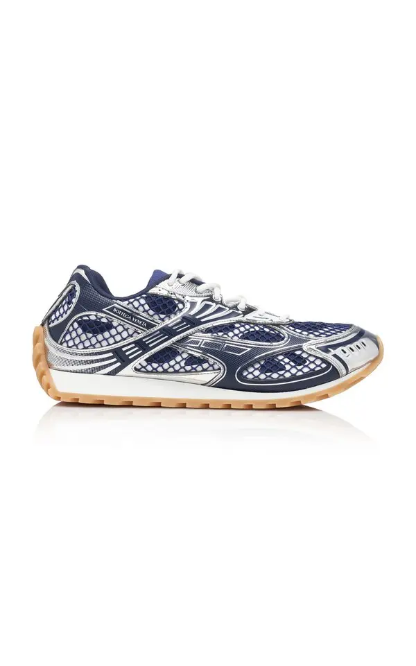 Bottega Veneta Orbit Fishnet Sneakers - Blue