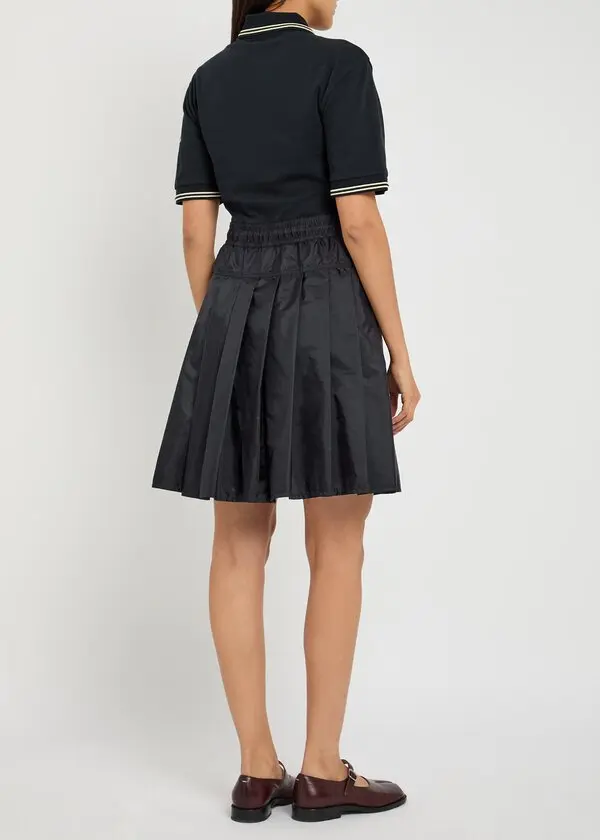 Moncler Piqué Cotton And Shell Mini Skirt