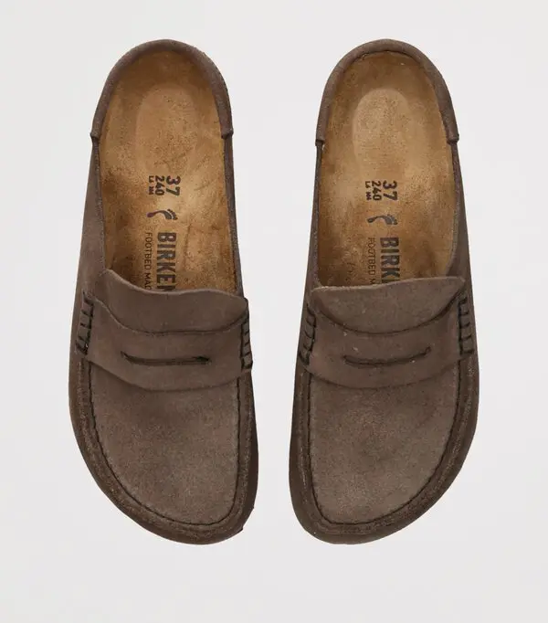 BIRKENSTOCK Suede Naples Slip-on Shoes - Brown