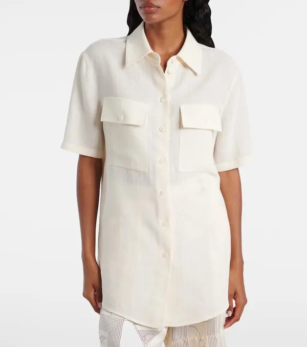Loro Piana Shirley Linen Crepe Shirt