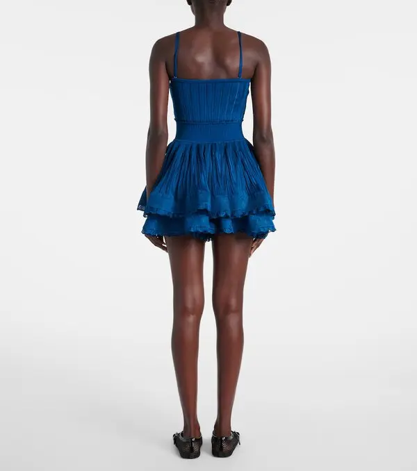 Alaïa Ribbed-knit Top - Blue