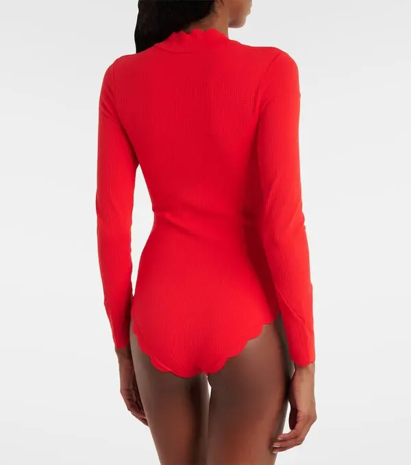Marysia North Sea Scalloped Rashguard - Red