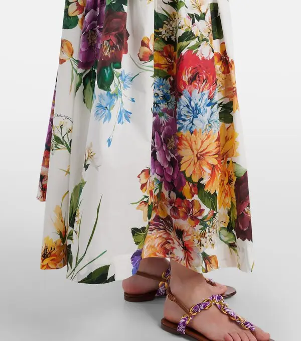 Dolce & Gabbana Cropped Floral Cotton Shirt - Multicoloured